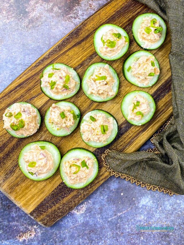 Spicy Tuna Cucumber Bites - Eat Mediterranean Food